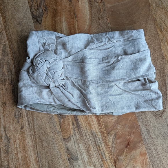 Zara | Skirts | Zara Mini Skirt Xs Lowrise Gathered Rosette Y2k | Poshmark